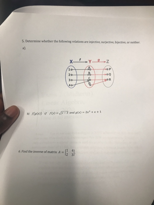 Solved 5. Determine whether the following relations are | Chegg.com