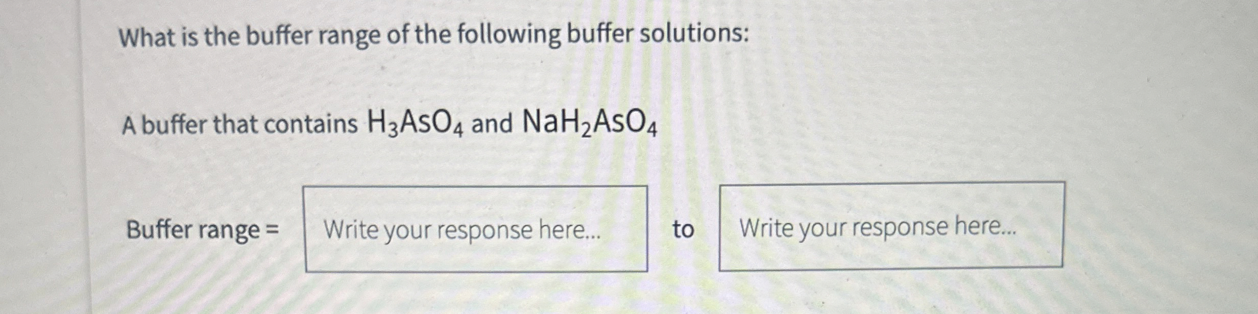 Solved What is the buffer range of the following buffer | Chegg.com
