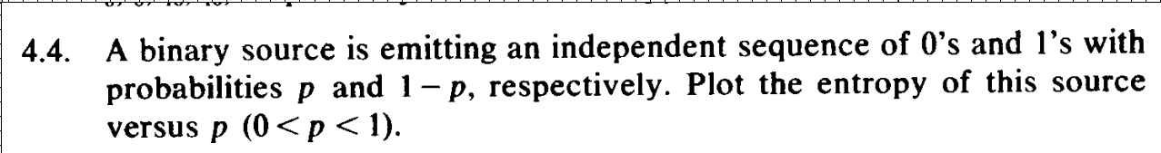 Solved 4.4. ﻿A binary source is emitting an independent | Chegg.com