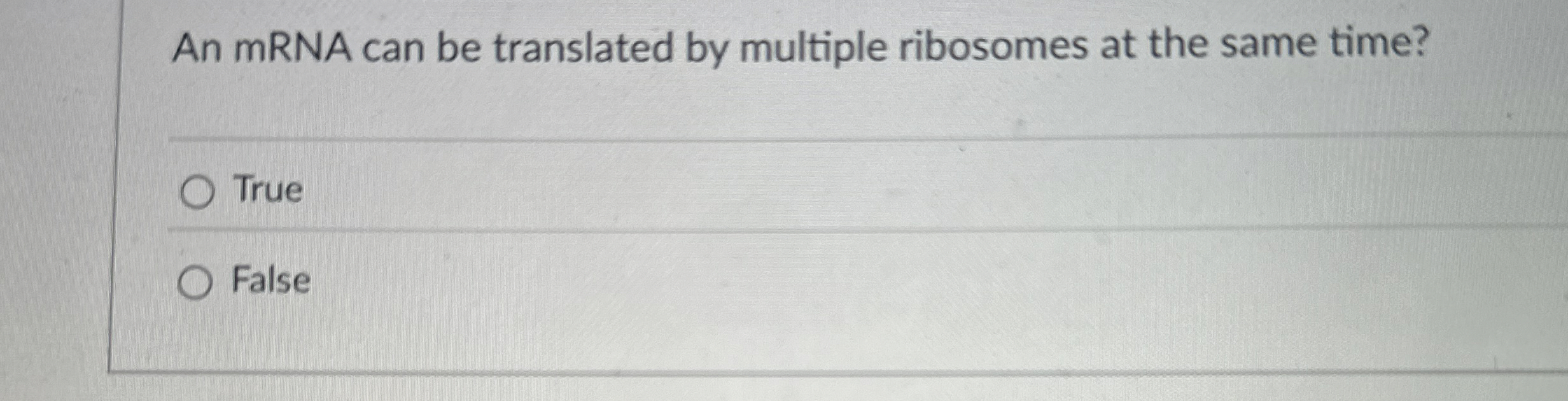 Solved An mRNA can be translated by multiple ribosomes at | Chegg.com