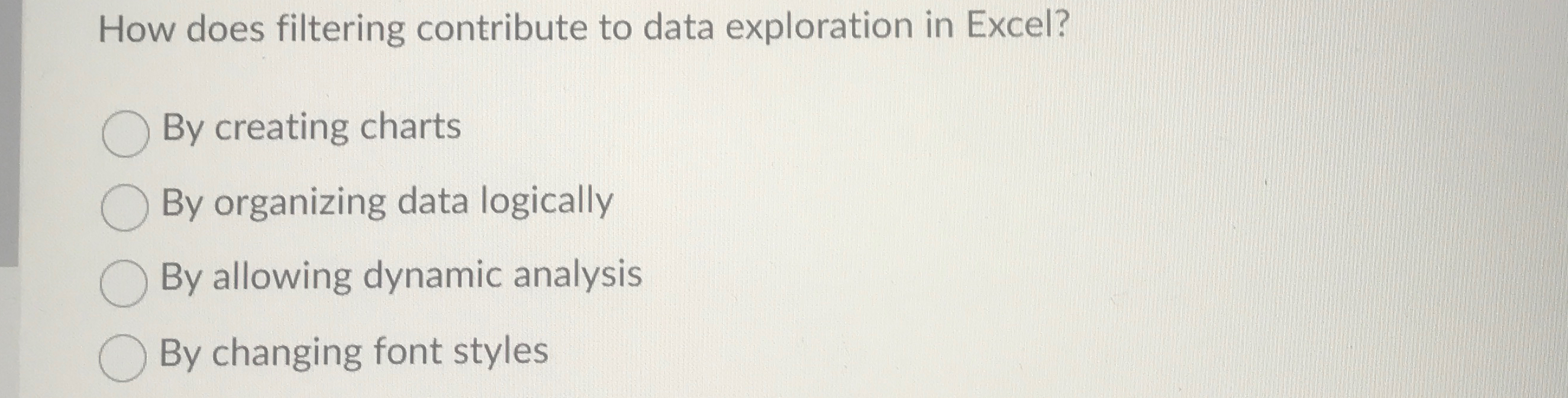 Solved How does filtering contribute to data exploration in | Chegg.com