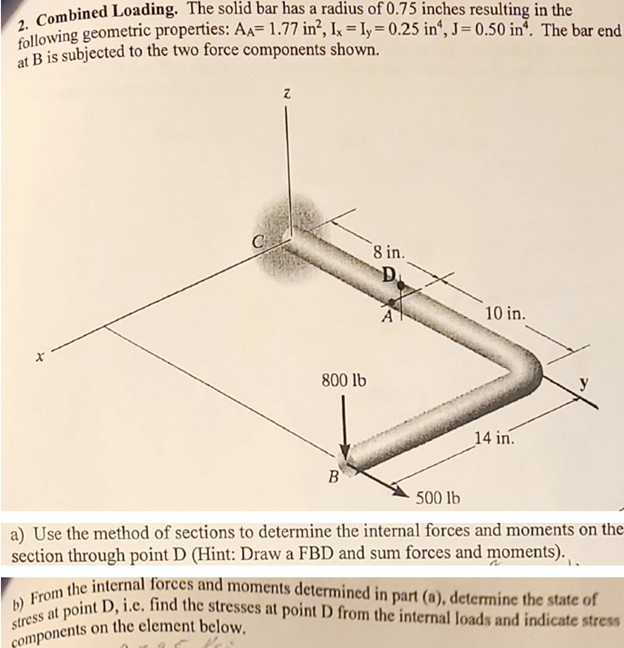 Solved a) ﻿Use the method of sections to determine the | Chegg.com