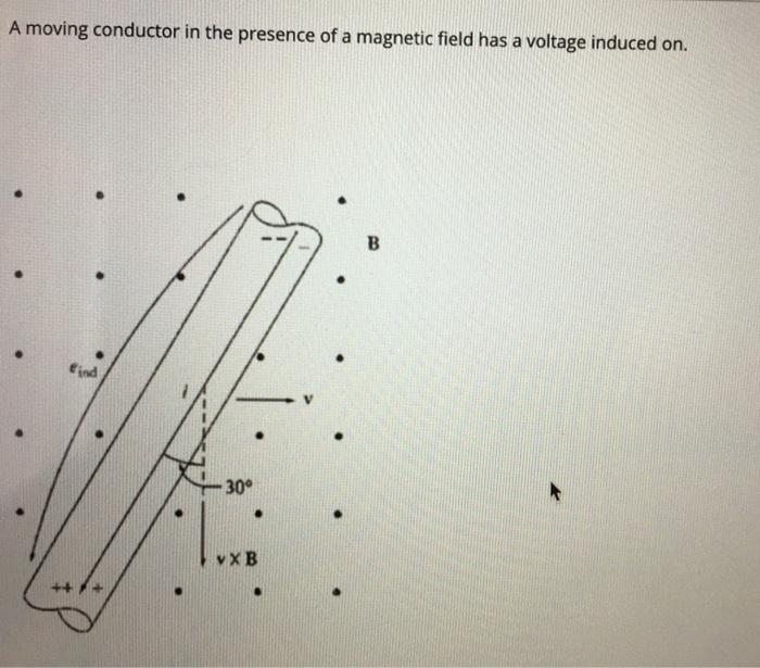 Solved A moving conductor in the presence of a magnetic | Chegg.com