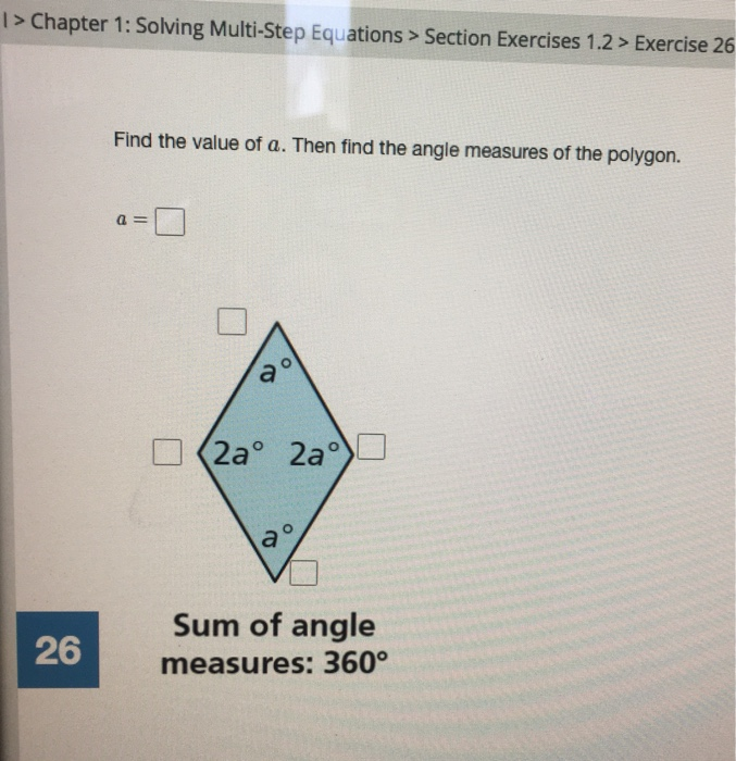 Solved > Chapter 1: Solving Multi-Step Equations > Section | Chegg.com
