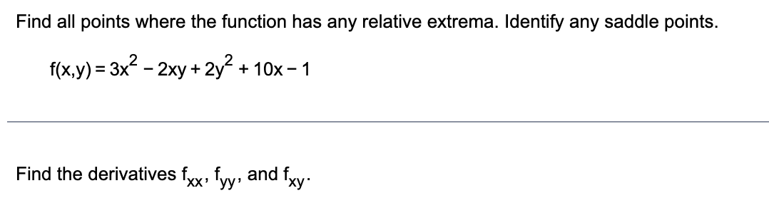 Solved Find all points where the function has any relative | Chegg.com