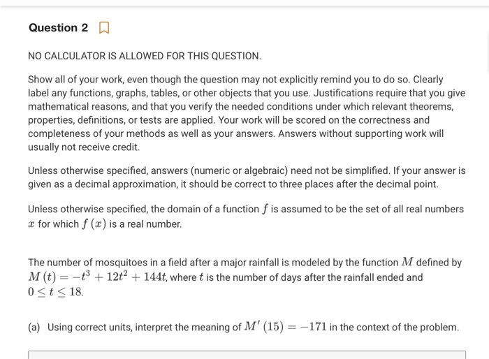 Solved Question 2 a NO CALCULATOR IS ALLOWED FOR THIS | Chegg.com