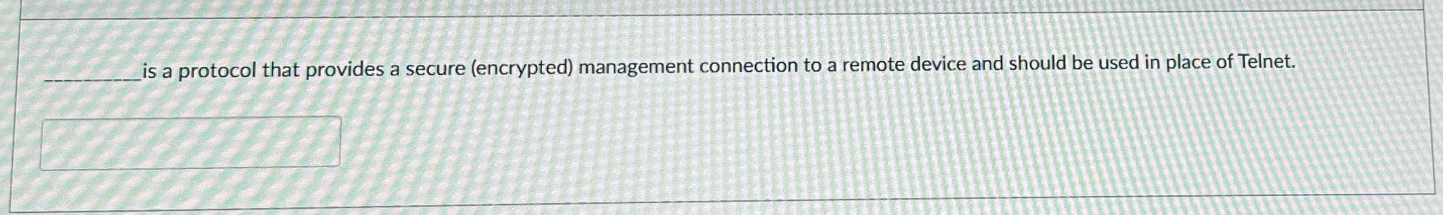 Solved is a protocol that provides a secure (encrypted) | Chegg.com