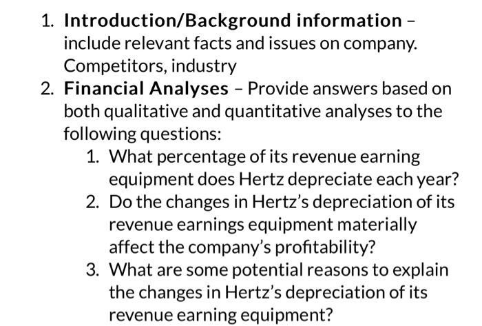 Solved 1. Introduction/Background information include | Chegg.com Solved 1. Introduction/Background information include | Chegg.com