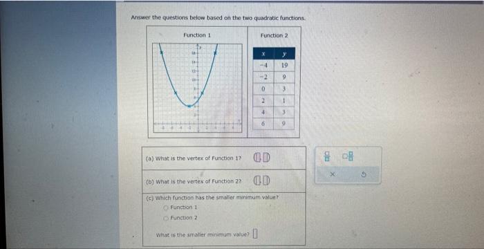 Solved Answer the questions below based on the two quadratic | Chegg.com