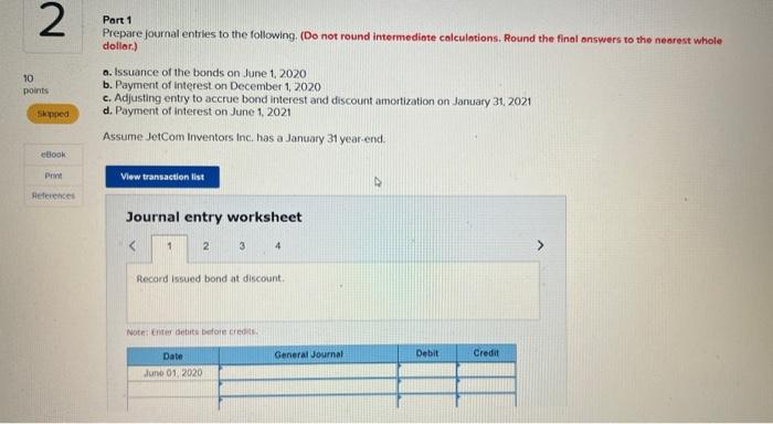 Solved On June 1, 2020, JetCom Inventors inc, Issued a | Chegg.com