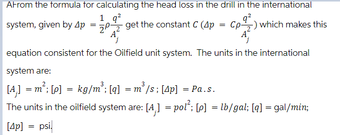 Solved A from the formula for calculating the head loss in | Chegg.com