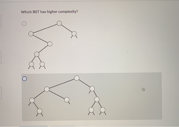 Solved Which Bst Has Higher Complexity 