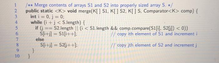 Solved Is our array-based implementation of merge-sort given | Chegg.com