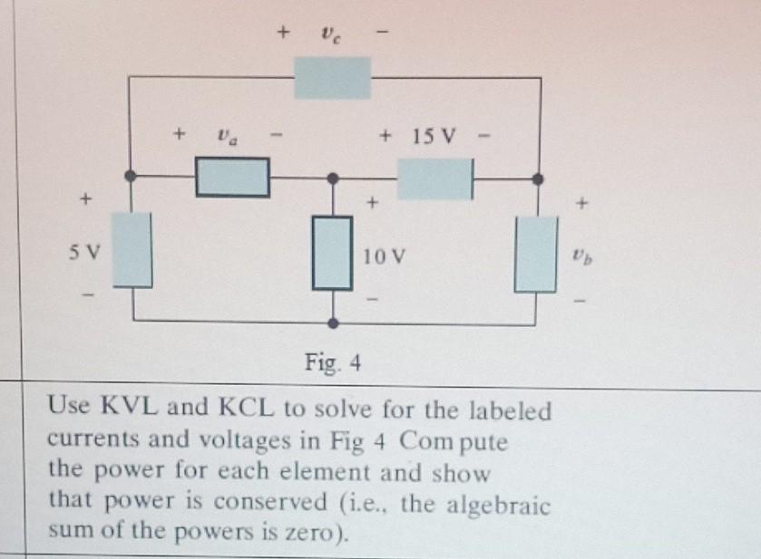 Solved Use KVL and KCL to solve for the labeled currents and | Chegg.com