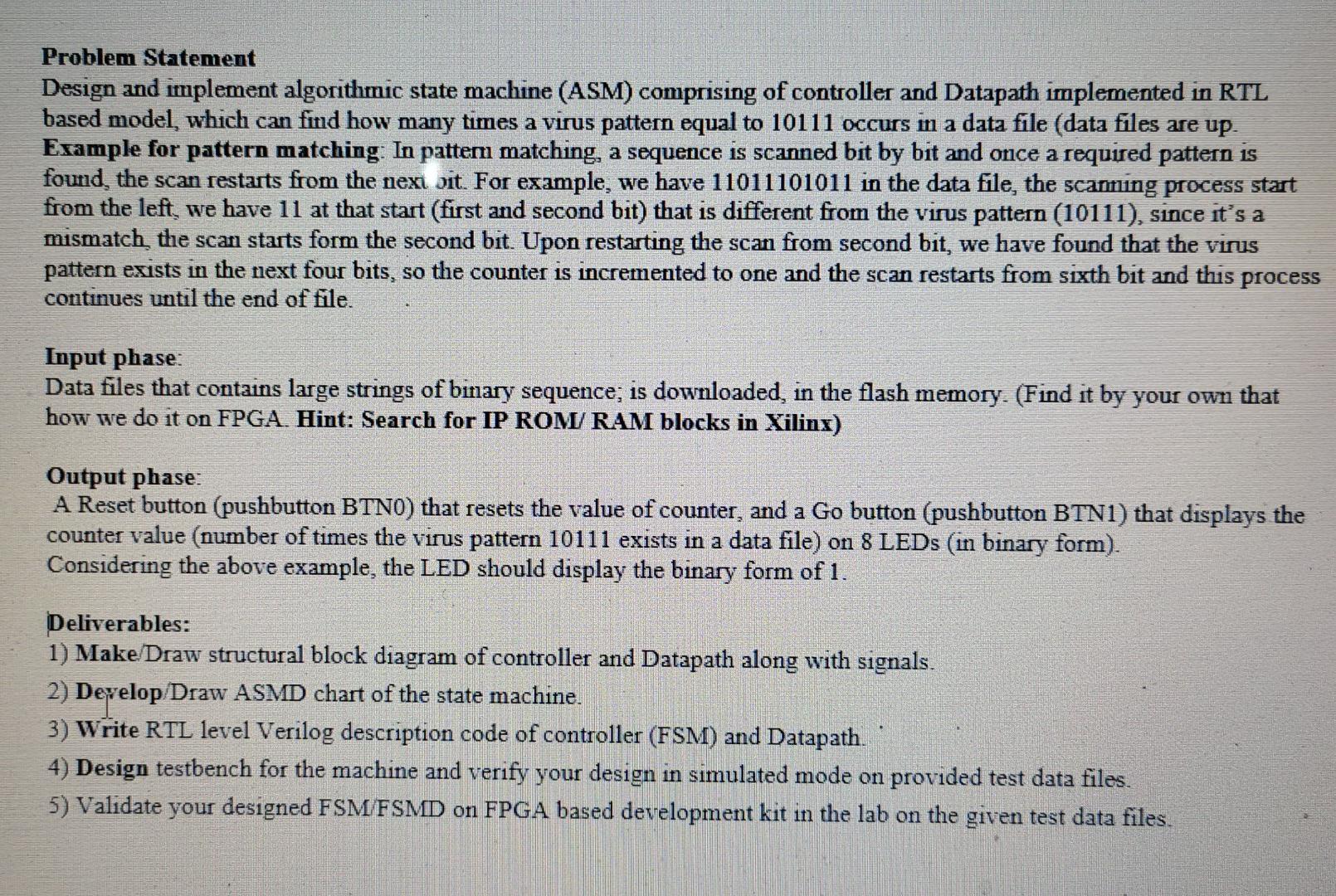 Solved Problem Statement Design and implement algorithmic | Chegg.com