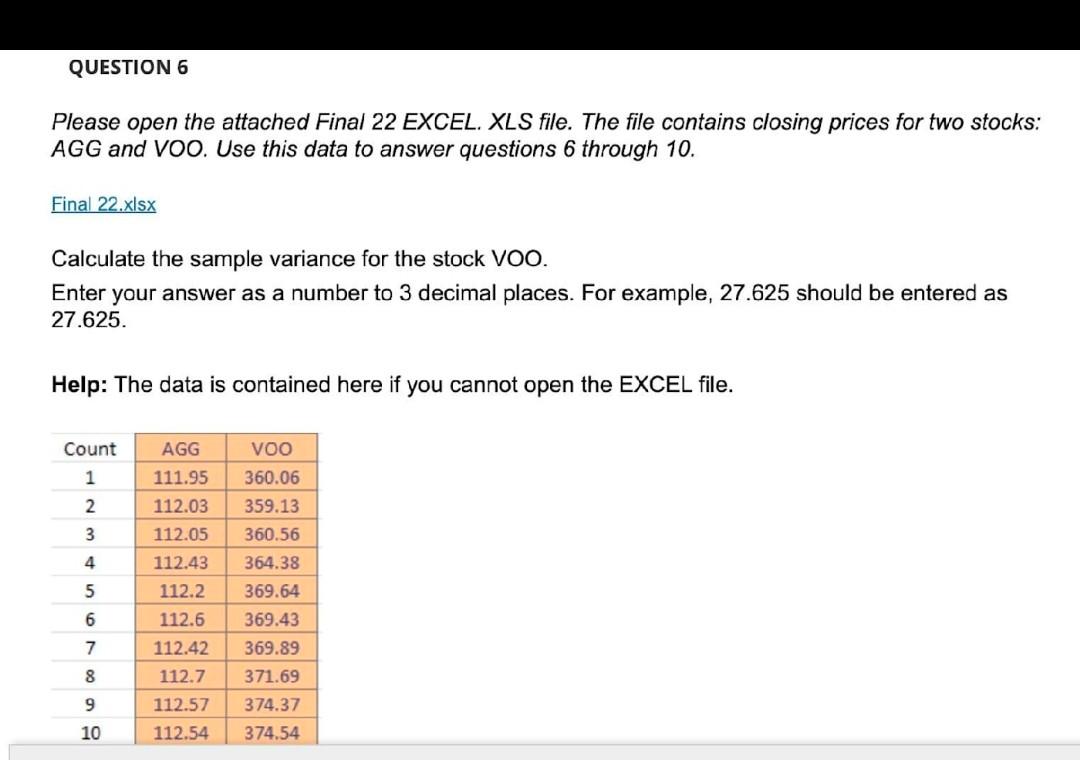 Solved Please open the attached Final 22 EXCEL. XLS file. | Chegg.com