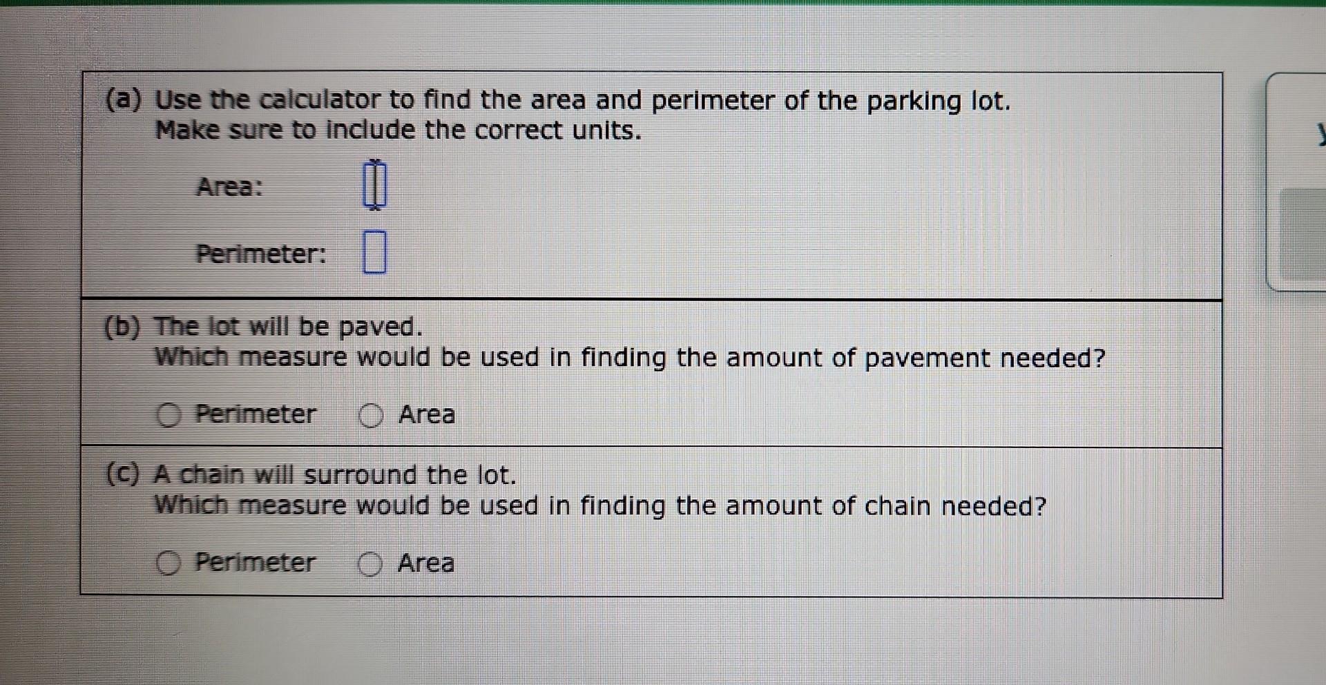 Solved The figure below shows a rectangular parking | Chegg.com