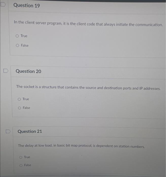 Solved D Question 19 In The Client Server Program It Is The 1753