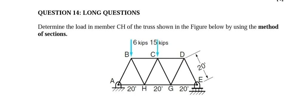 Solved QUESTION 14: LONG QUESTIONS Determine the load in | Chegg.com