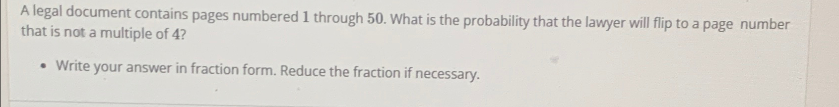 Solved A legal document contains pages numbered 1 ﻿through | Chegg.com
