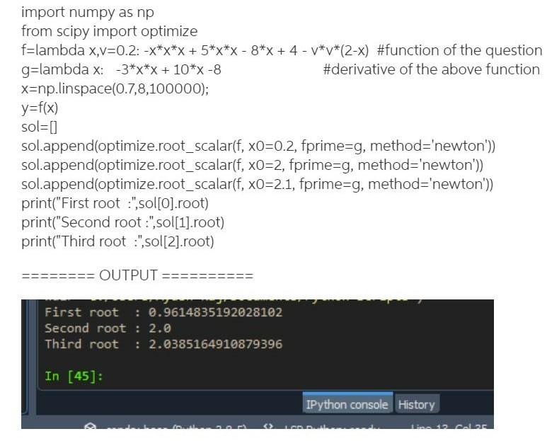 Solved Part 2g: Find the three roots for a range of v values | Chegg.com