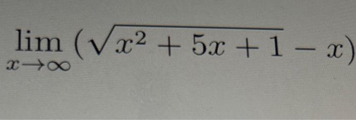 Solved (x2+5x+1−x) | Chegg.com
