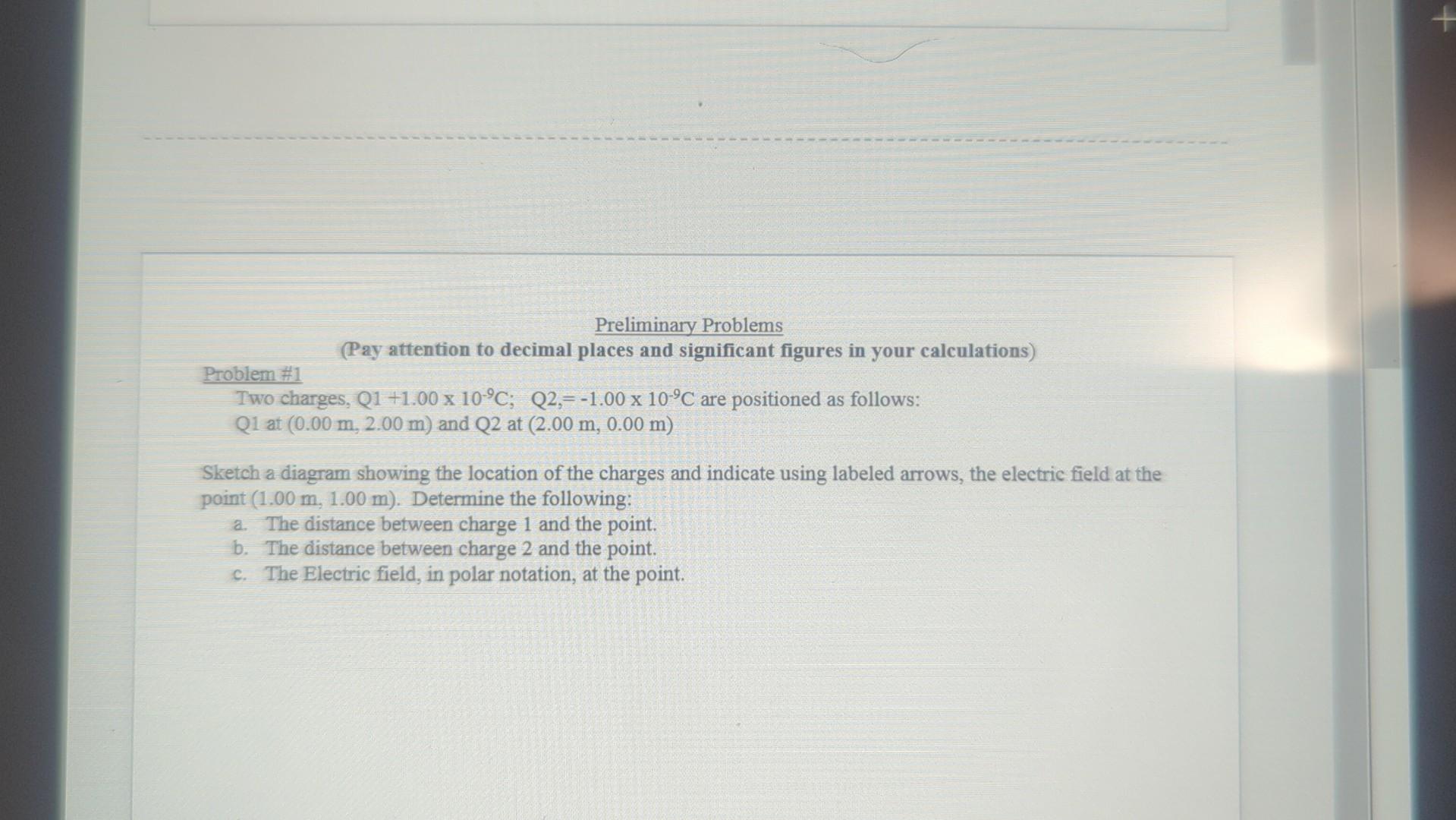 Solved Preliminary Problems (Pay attention to decimal places | Chegg.com