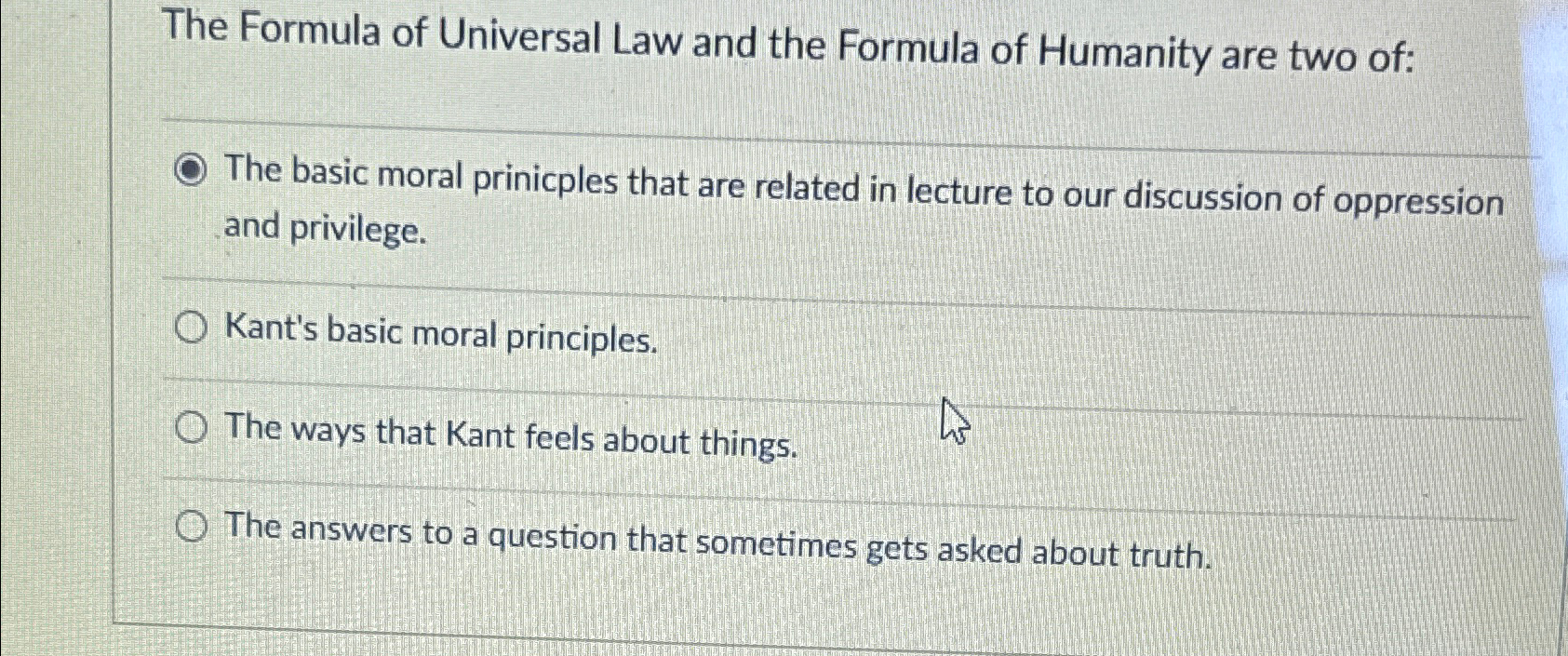 Solved The Formula of Universal Law and the Formula of | Chegg.com