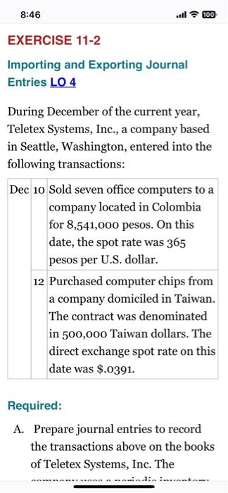 Solved Importing and Exporting Journal Entries LO4 During | Chegg.com