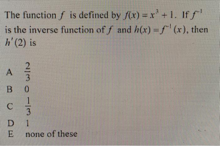 Solved The Functionſ Is Defined By S X X 1 If Is The