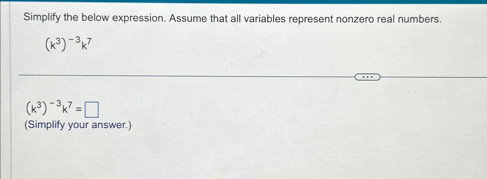 Solved Simplify the below expression. Assume that all | Chegg.com