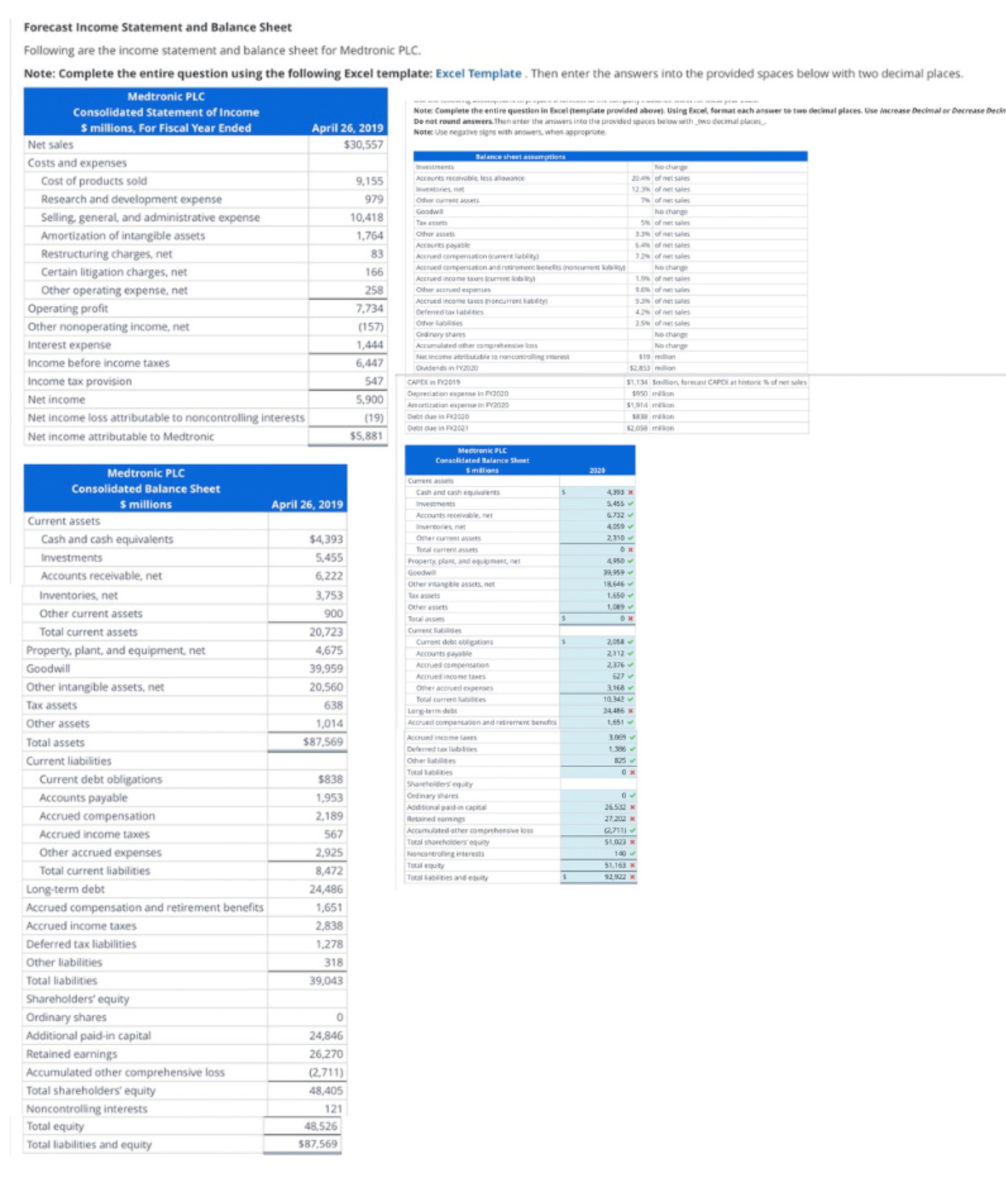Solved please help!!Use the following assumptions to prepare | Chegg.com