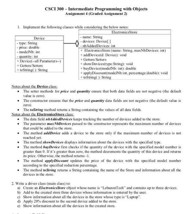 Solved Csci 300 Intermediate Programming With Objects 