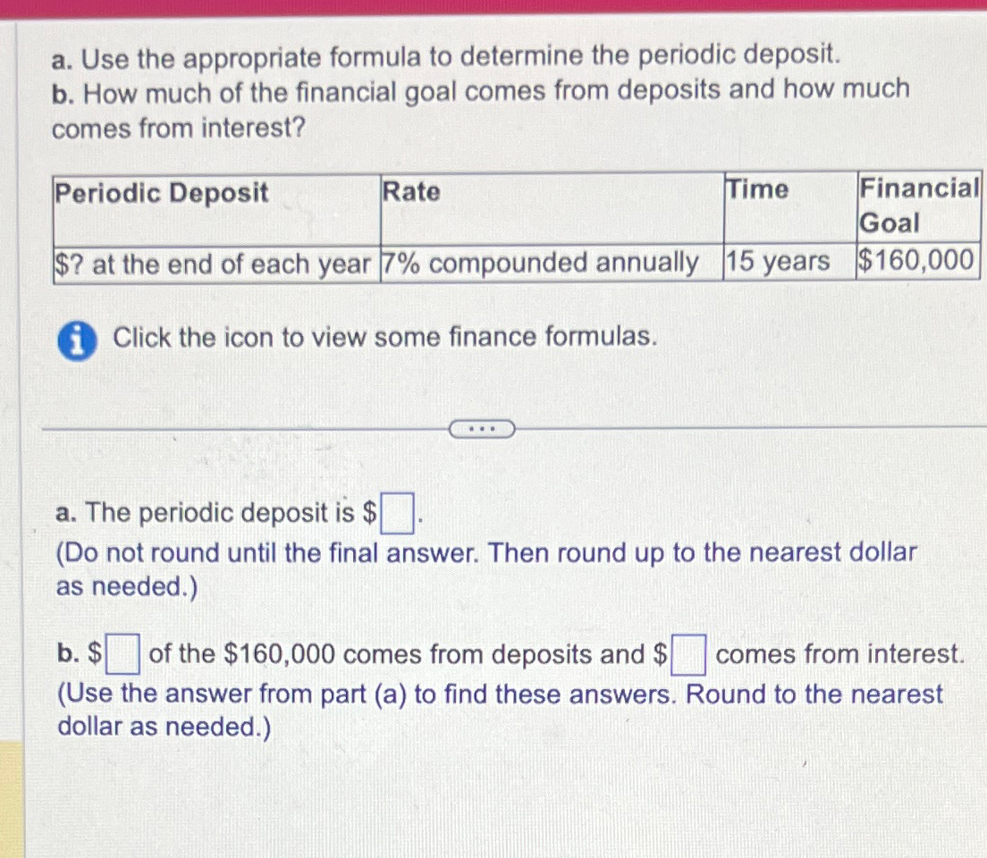 Solved a. ﻿Use the appropriate formula to determine the | Chegg.com