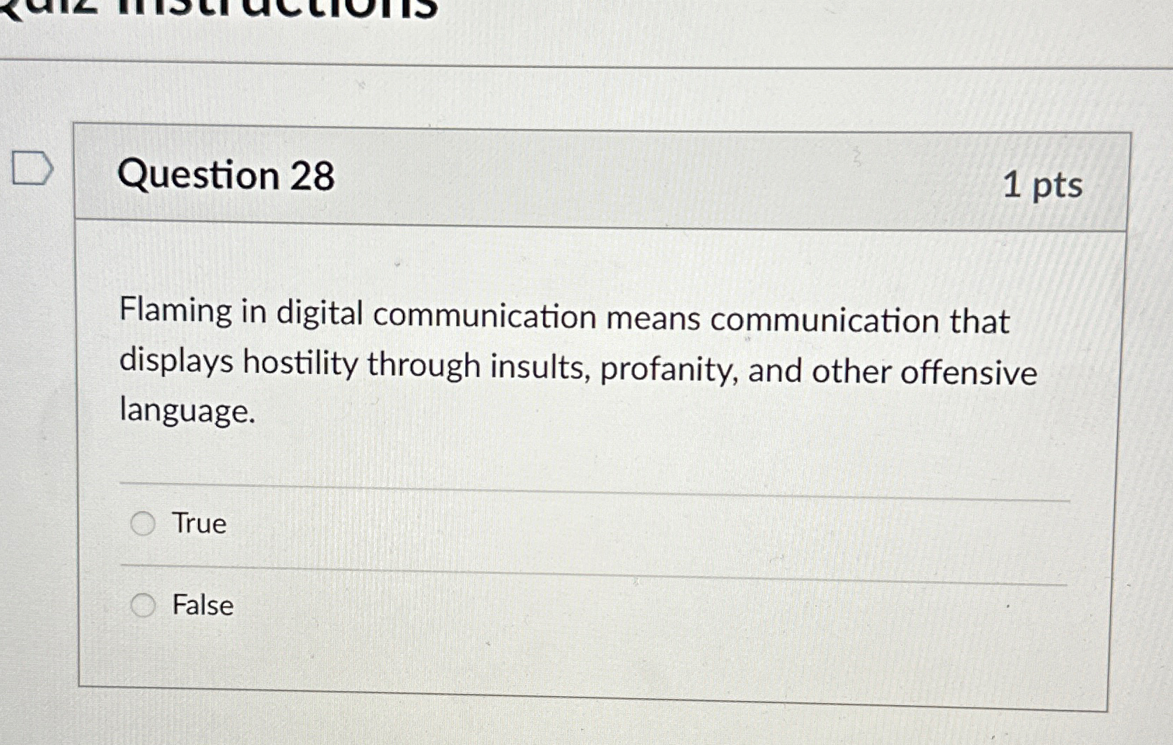 Solved Question 281ptsFlaming in digital communication means | Chegg.com