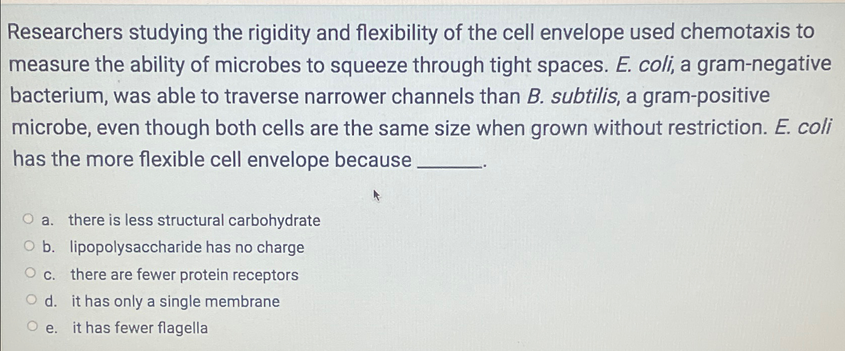 Solved Researchers studying the rigidity and flexibility of | Chegg.com