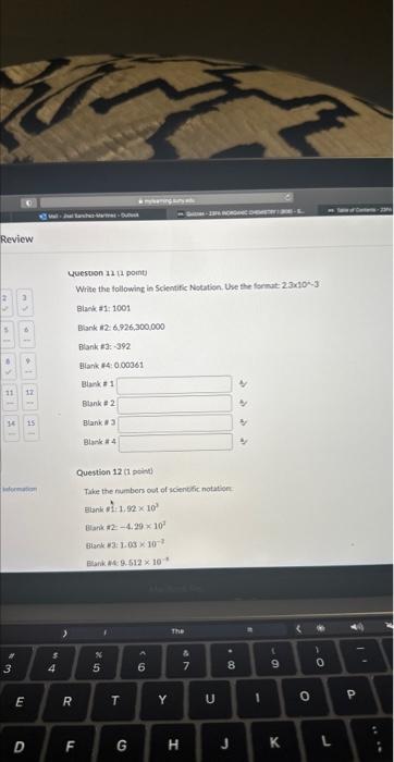 Solved Gueswon 1112 point; Write the following in Scientific | Chegg.com
