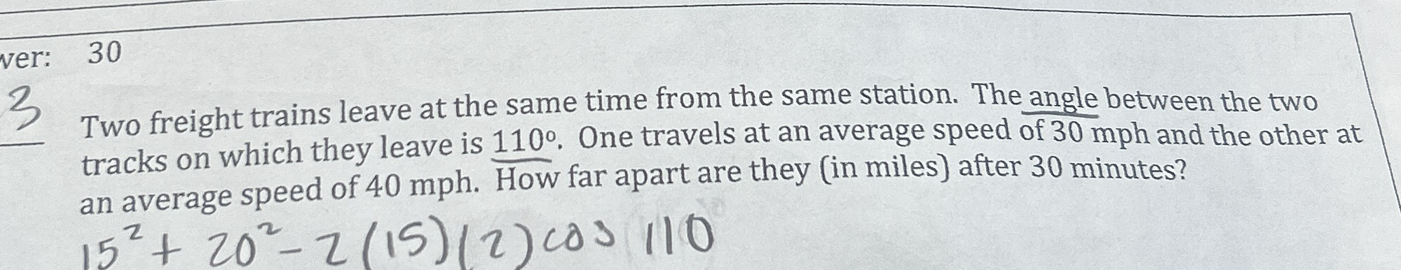 Solved Two freight trains leave at the same time from the | Chegg.com