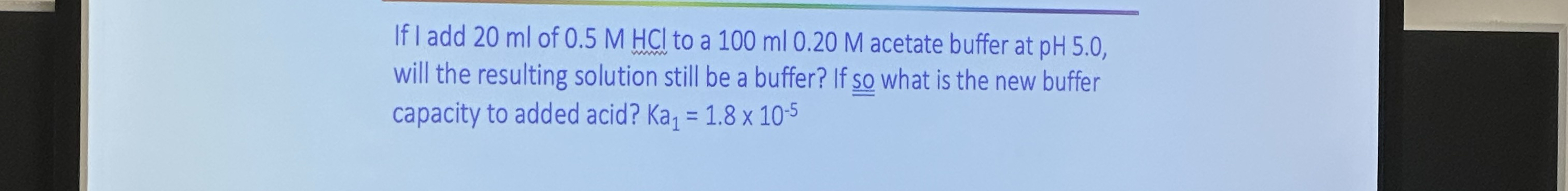 Solved If I add 20 ﻿ml of 0.5 ﻿M HCl to a 100 ﻿ml 0.20 ﻿M | Chegg.com