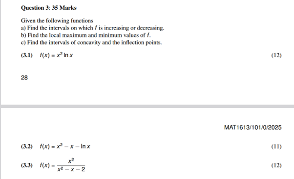Solved Question 3: 35 ﻿MarksGiven the following | Chegg.com