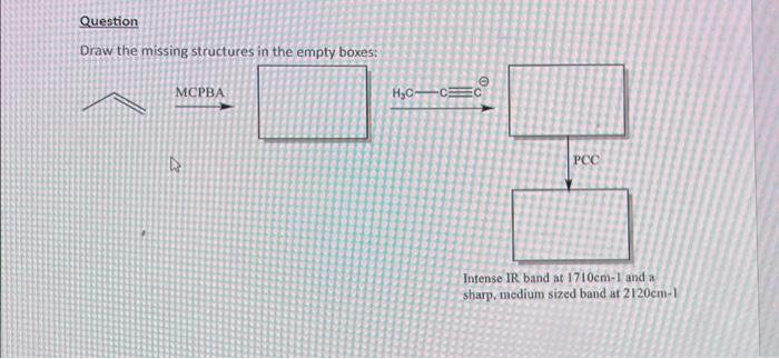 Solved Question Draw the missing structures in the empty | Chegg.com