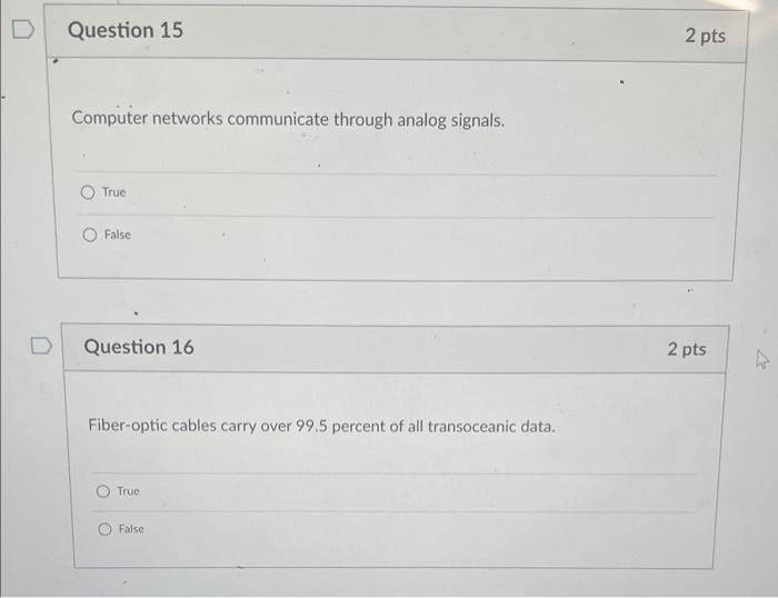 Solved Computer networks communicate through analog signals. | Chegg.com