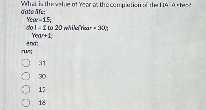 Solved What is the value of Year at the completion of the | Chegg.com