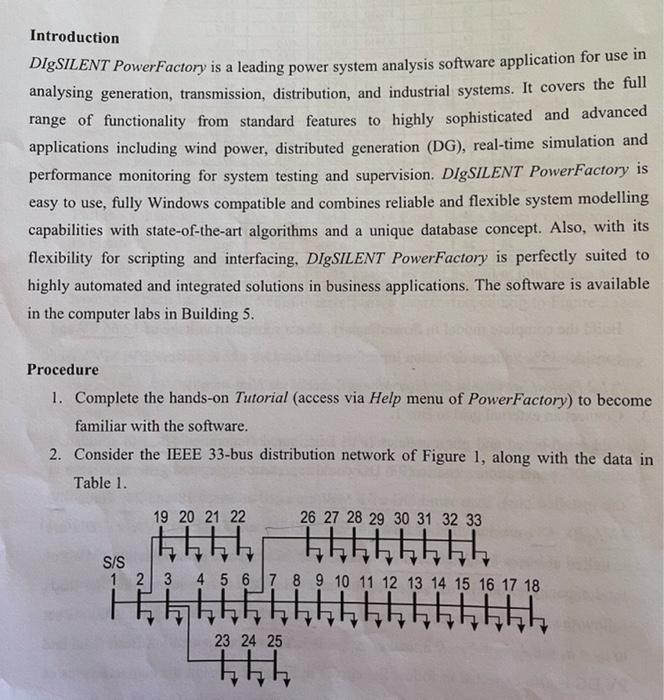 Introduction DigSILENT PowerFactory is a leading | Chegg.com