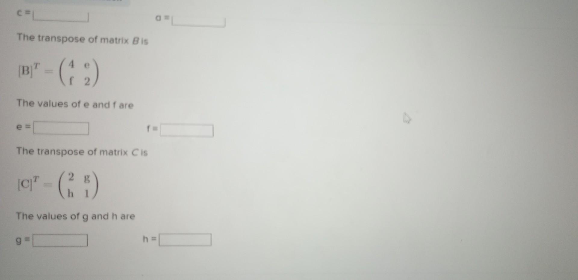 Solved Three matrices are defined as | Chegg.com