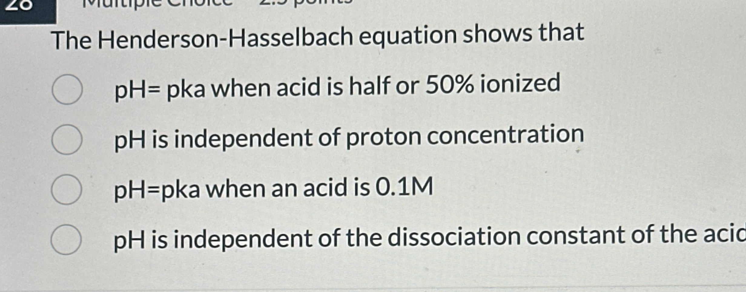 Solved The Henderson-Hasselbach equation shows thatpH= ﻿pka | Chegg.com
