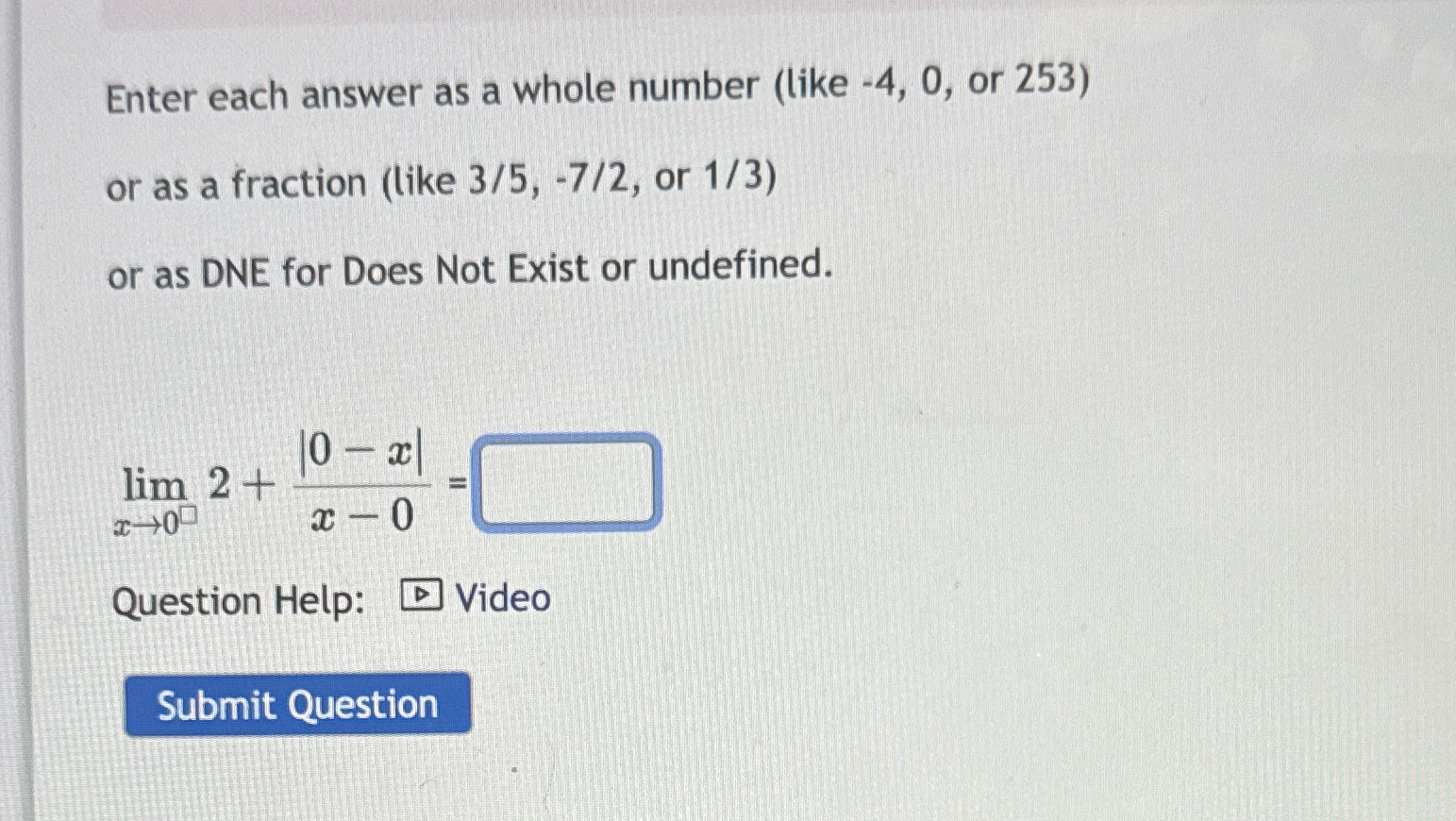 Solved Enter each answer as a whole number (like -4,0, ﻿or | Chegg.com