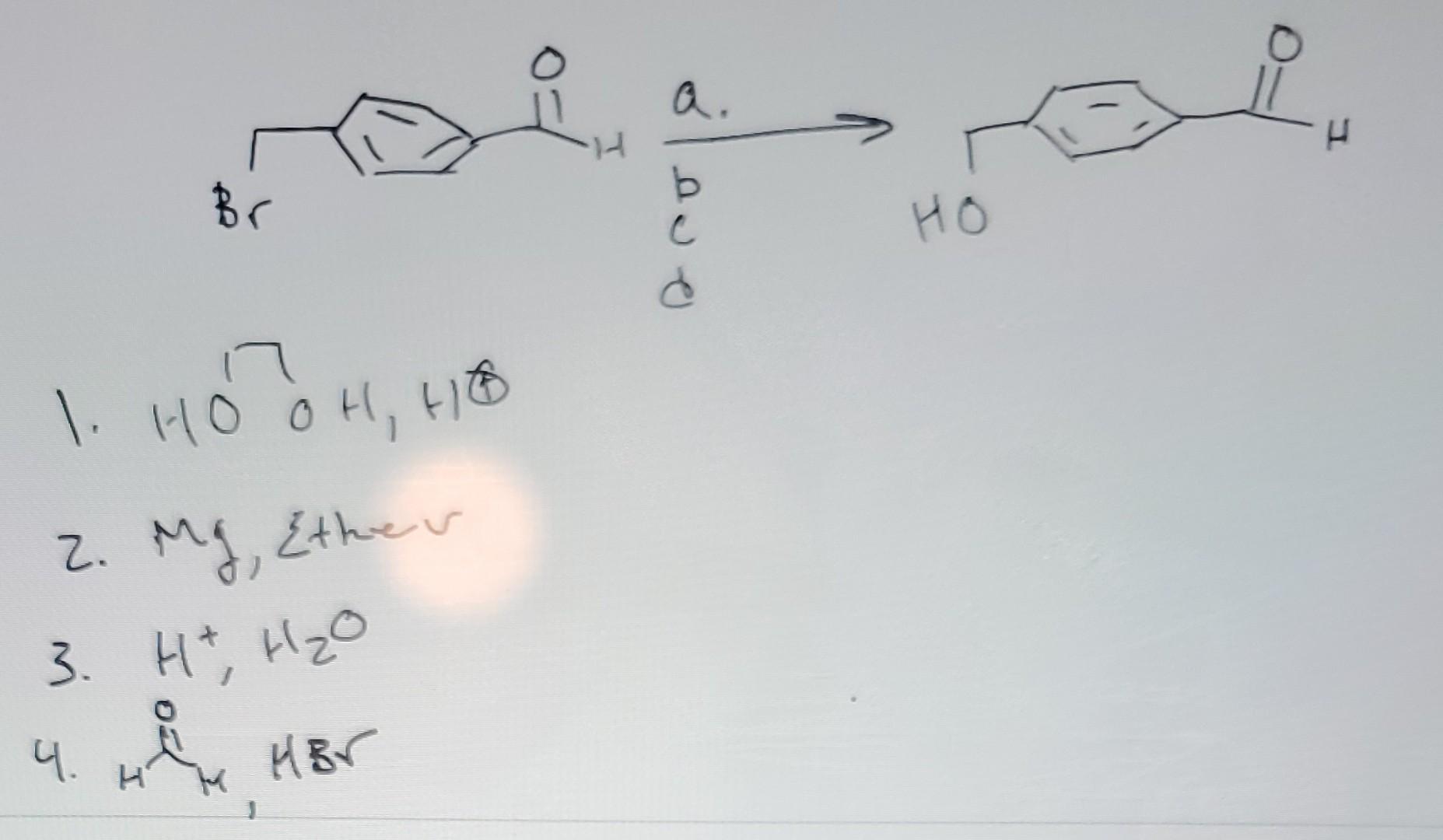 Solved Provide a pathway to the product using the 4 reagents | Chegg.com