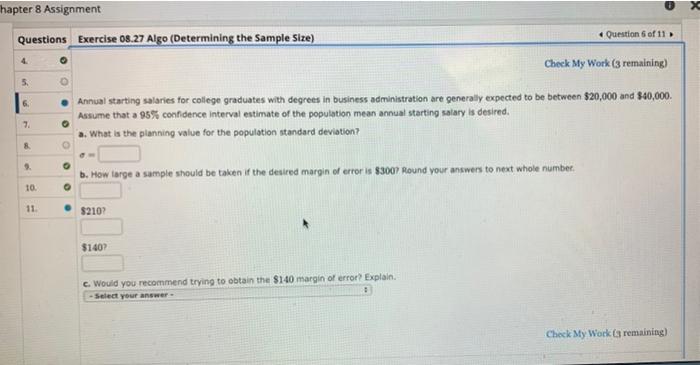 Solved hapter 8 Assignment Questions Exercise 08.27 Algo | Chegg.com