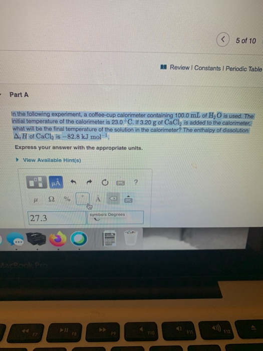 Solved 5 of 10 A Review Constants 1 Periodic Table Part A In | Chegg.com